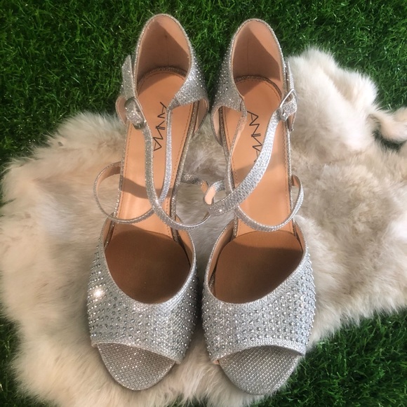 Anna | Shoes | Anna Silver Bling Heel | Poshmark